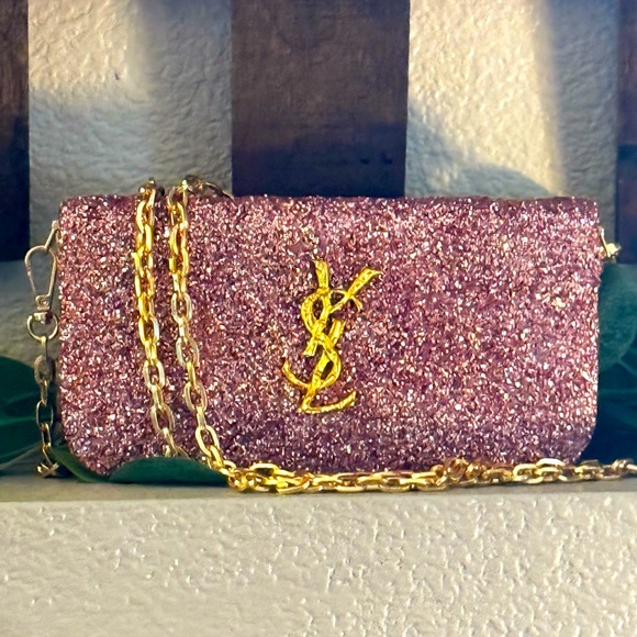 Yves Saint Laurent | Bags | Saint Lauren Wallet That Has Been Bedazzled ...
